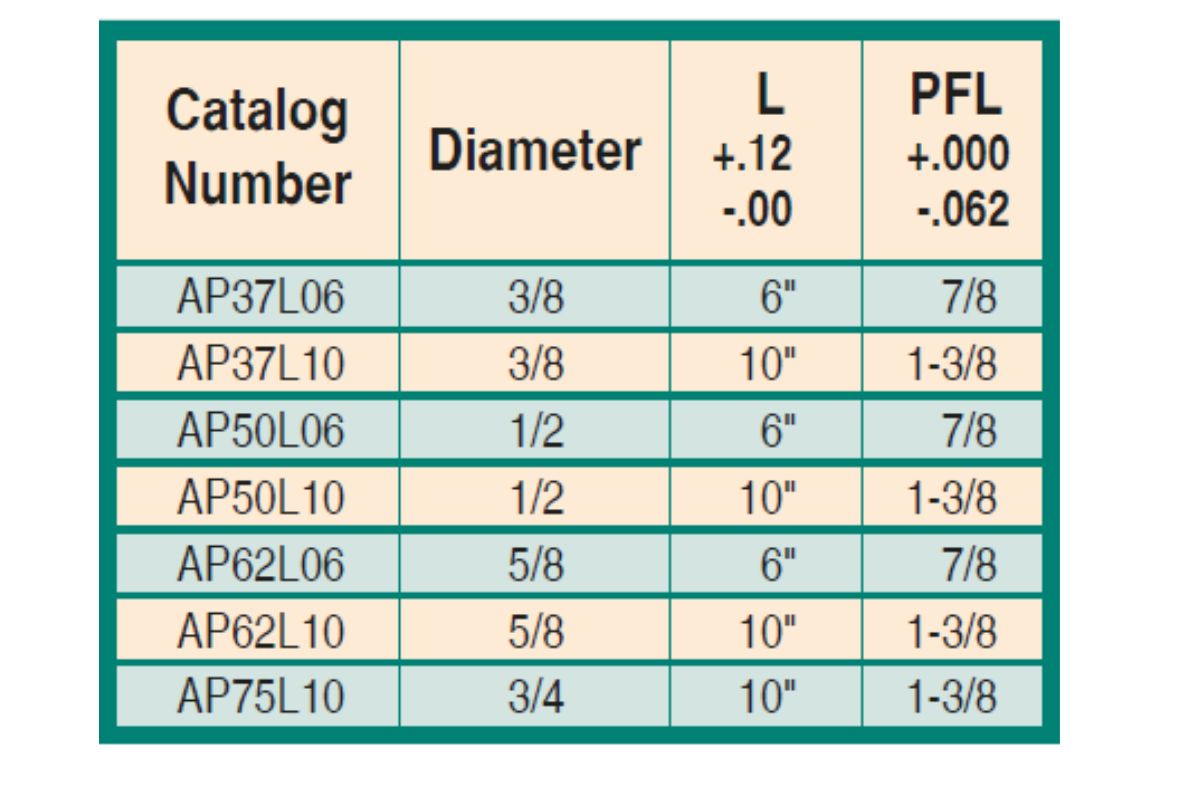 Angle Pins | 3/8 | 10" | AP37L10