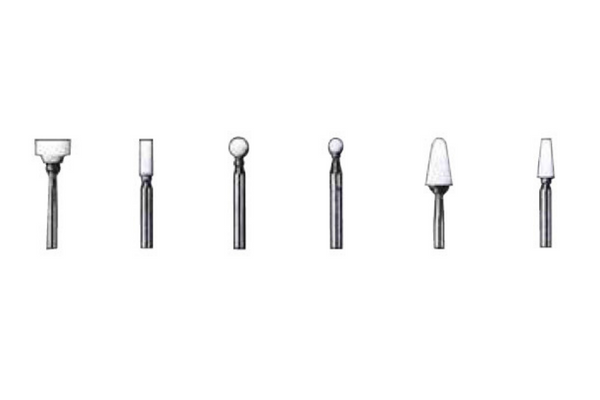 Mounted Stones - Polishing Points | 1/4 x 7/64 | White | Wheel | 80 ...