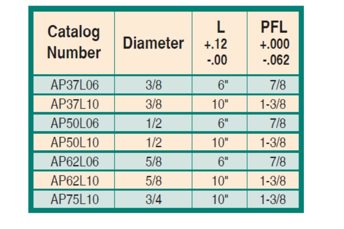 Angle Pins | 3/8 | 10" | AP37L10