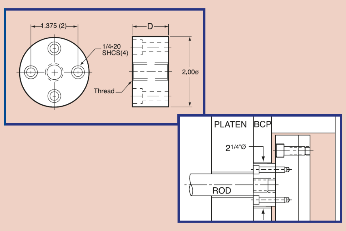 Knockout Rod Extensions - Round Style | 1.052 | 3/8-16 | Yes | KR37-10