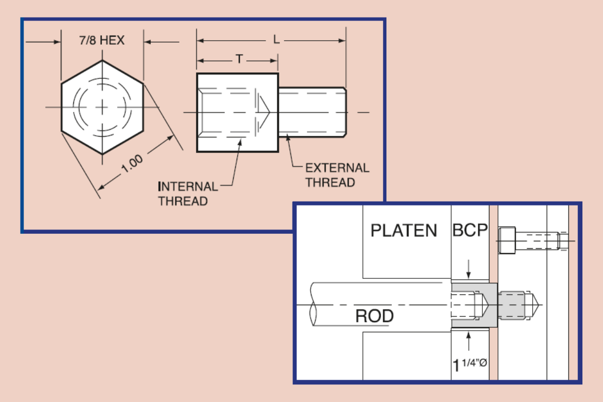 Knockout Rod Extensions - Hex Style | 1.552 | 3/4-10 | Yes | KRE75-15